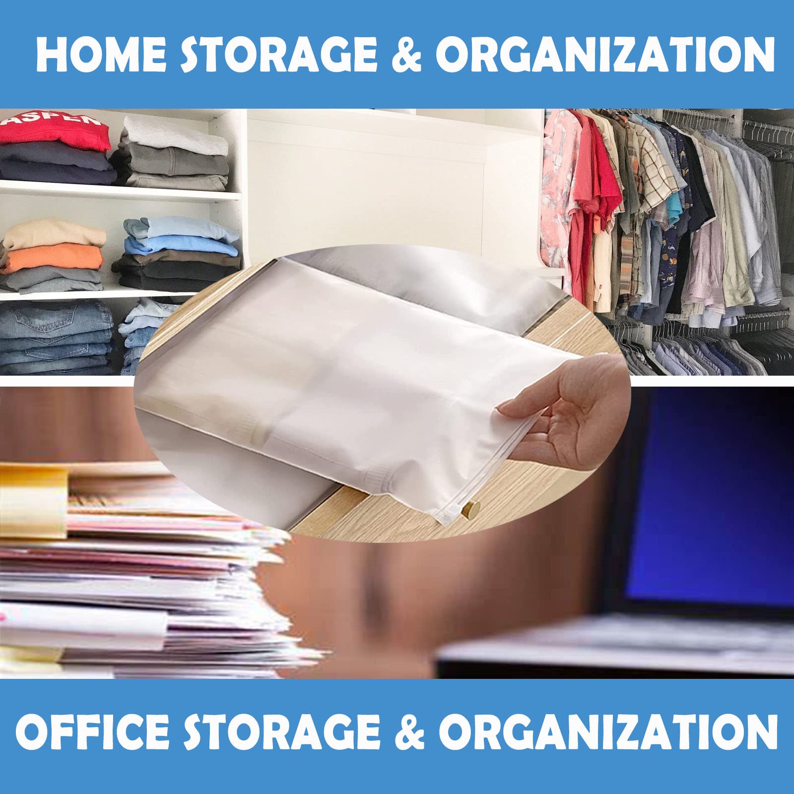 Snapklik.com : 4 Mil Commercial Grade Frosted Slide Zip Merchandise ...