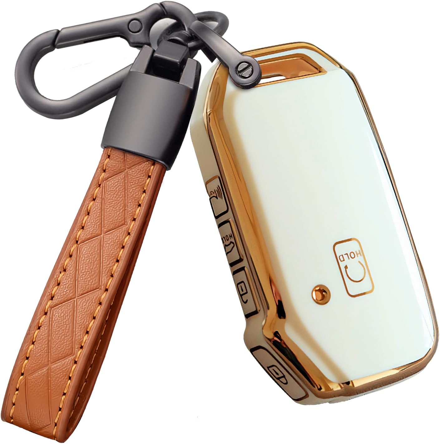 Amazon.com: Cacacar for Kia Key Fob Cover with Keychain, for K5 ...