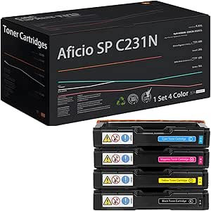 Amazon.com: Wondrx High Yield SPC310HA Toner Cartridges, Compatible with Ricoh Aficio SP C231N ...
