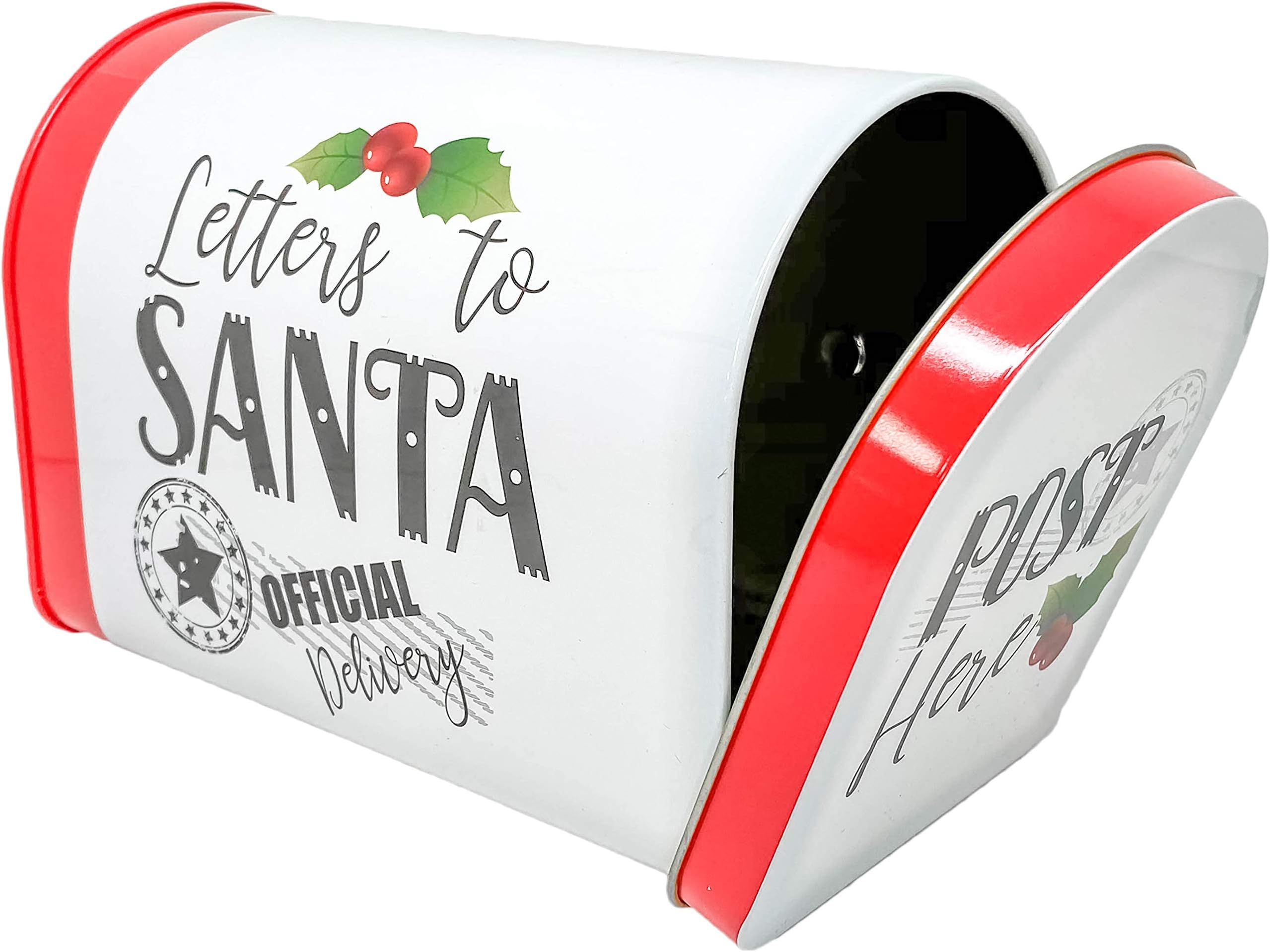 Amazon.com: ALEF Christmas/Holiday Letters to Santa Decorative Tin ...