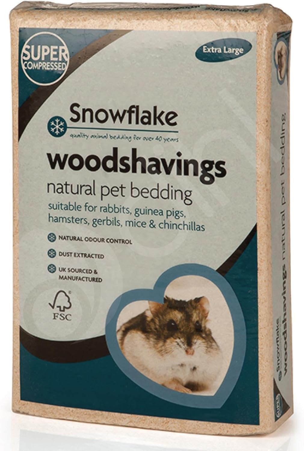 Dihl Snowflake Small Animal Wood Shavings Natural Pet Bedding 7KG, Dust ...