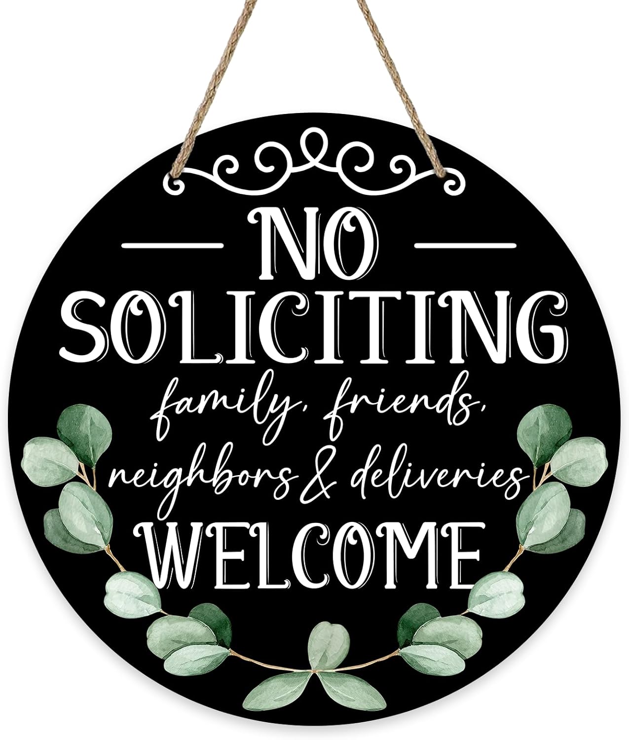 Amazon.com: Bolisom No Soliciting Family Friends Neighbors Welcome ...
