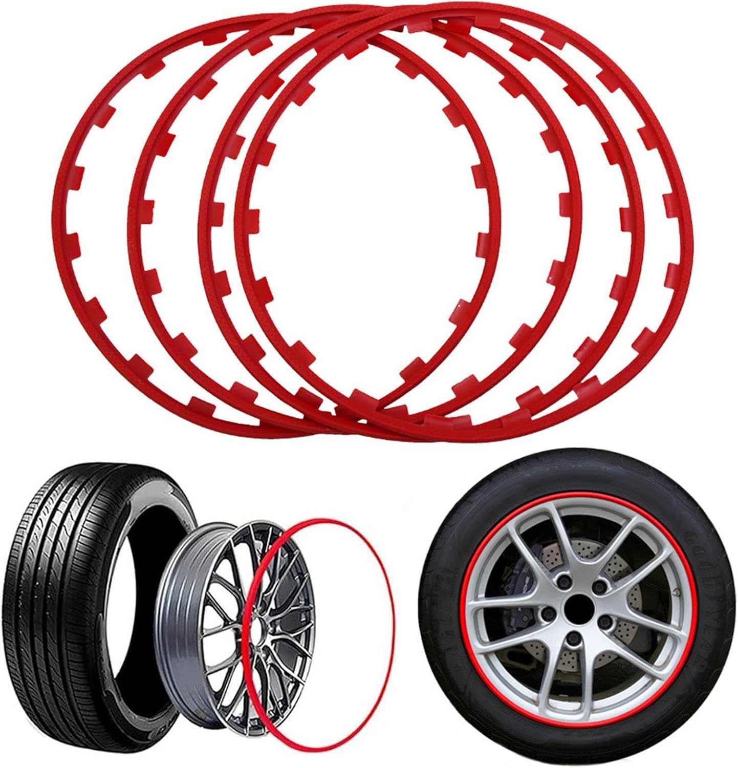 Amazon.com: Rusopobe Car Wheel Hub Rim Edge Protector Ring Tire Guard ...