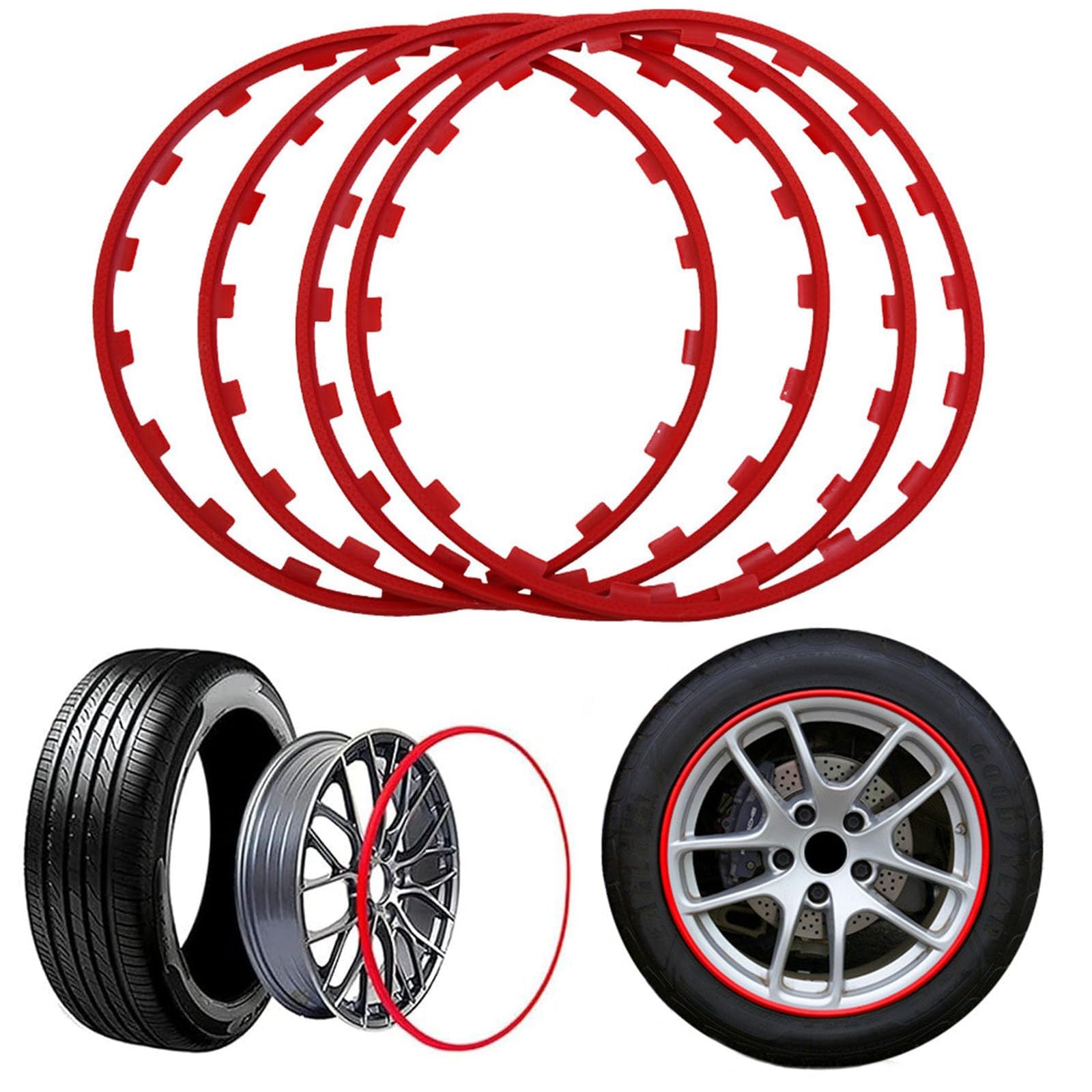 Amazon.com: Rusopobe Car Wheel Hub Rim Edge Protector Ring Tire Guard ...