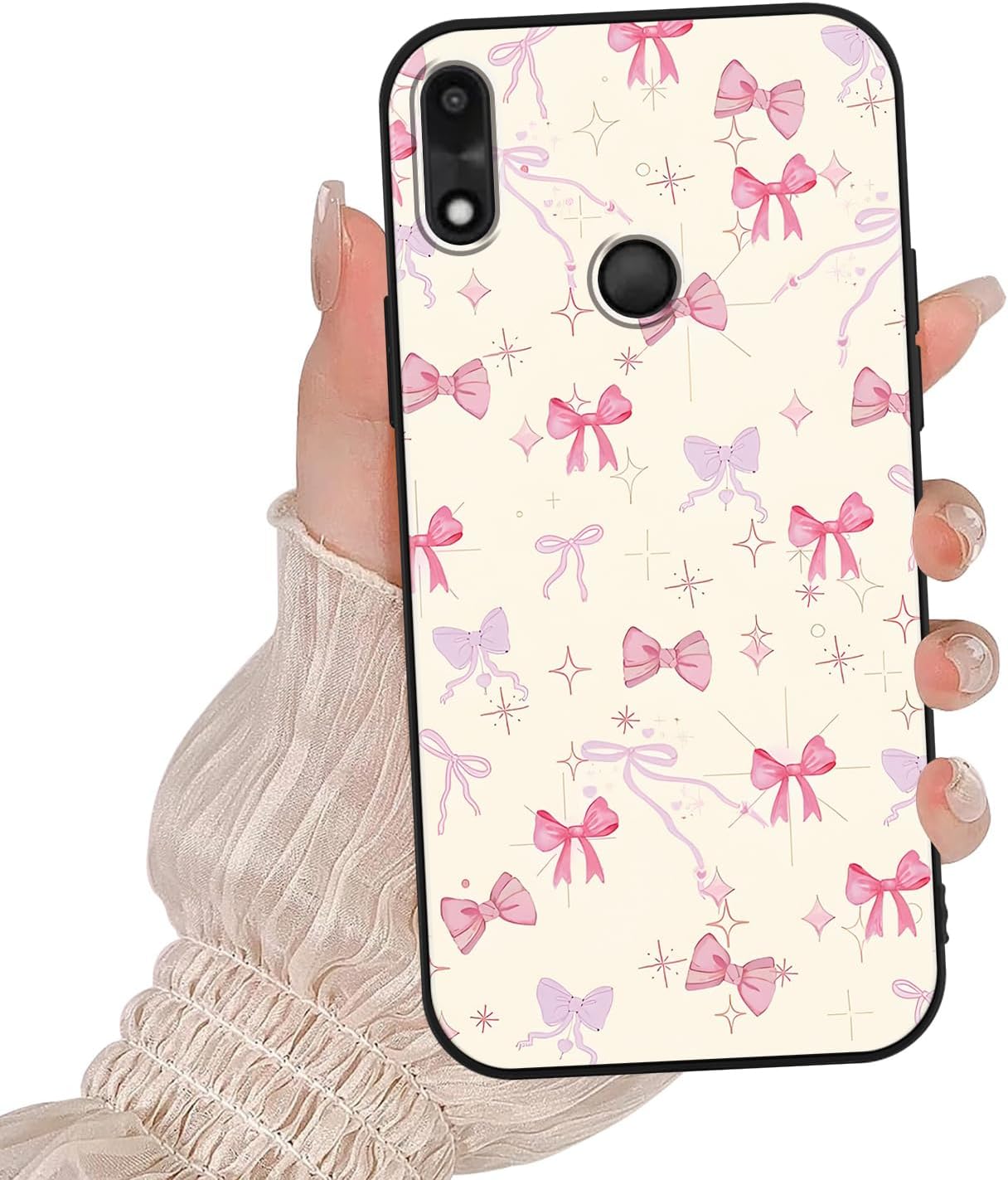 Amazon.com: Zrutru Cute Pink Bow Star Phone Case for Gabb Phone 4 6.1 ...