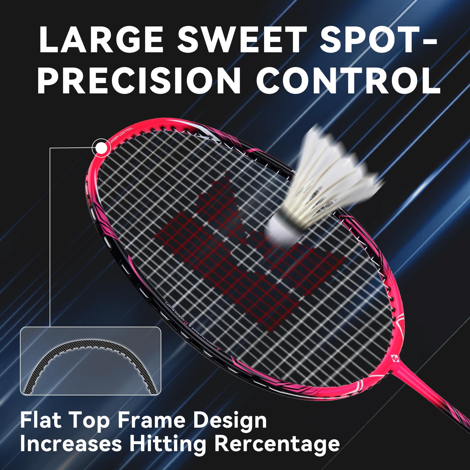 Snapklik.com : KUMPOO Professional Badminton Rackets Set Of 2, Carbon ...