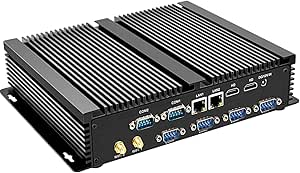 Fanless Mini PC Intel Core i3 5005U Windows 10 Pro, 2*Lan, 6*COM Rs232 ...