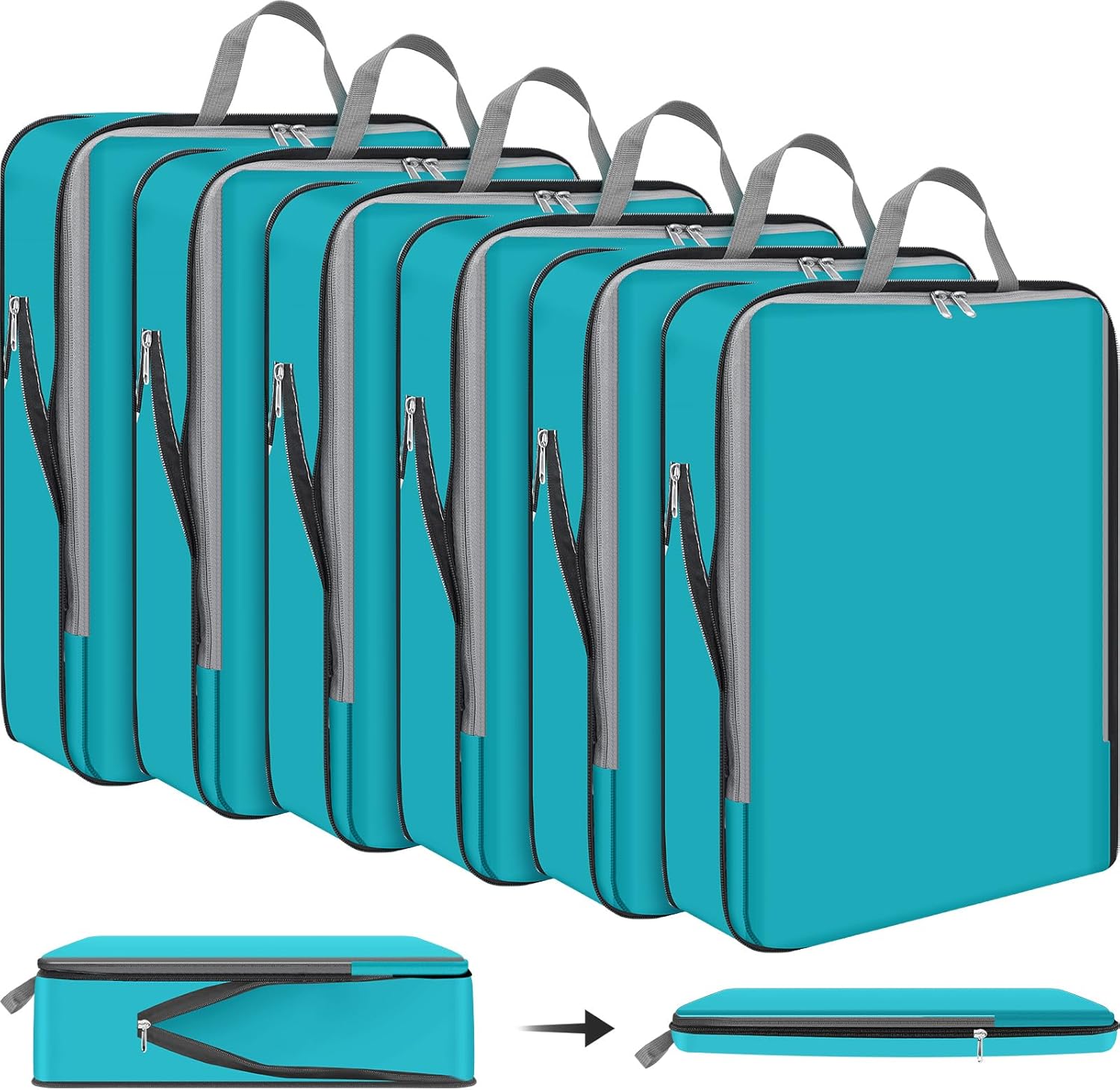 Amazon.com: Hosuly 6 Pcs 17.3 x 12.6'' Compression Packing Cube Bag ...