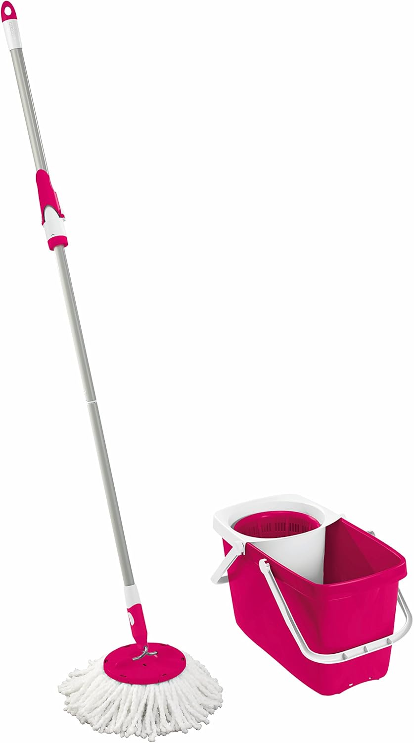 Leifheit 52034 Set Clean Twist Balai Plastique Rose : Amazon.fr ...
