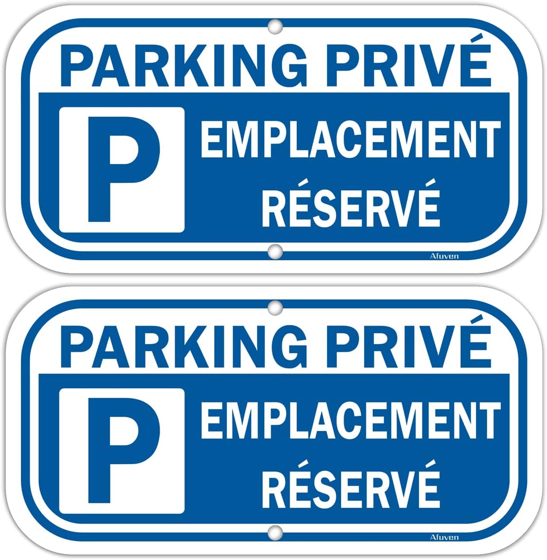 2 Pièces Panneau Parking Privé Emplacement Réservé 30x15cm Aluminium ...