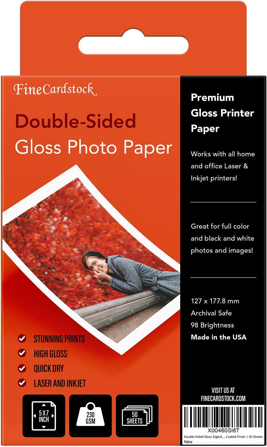 Amazon.com : 5" X 7" Premium Arctic Matte Inkjet Photo Paper - 100 ...