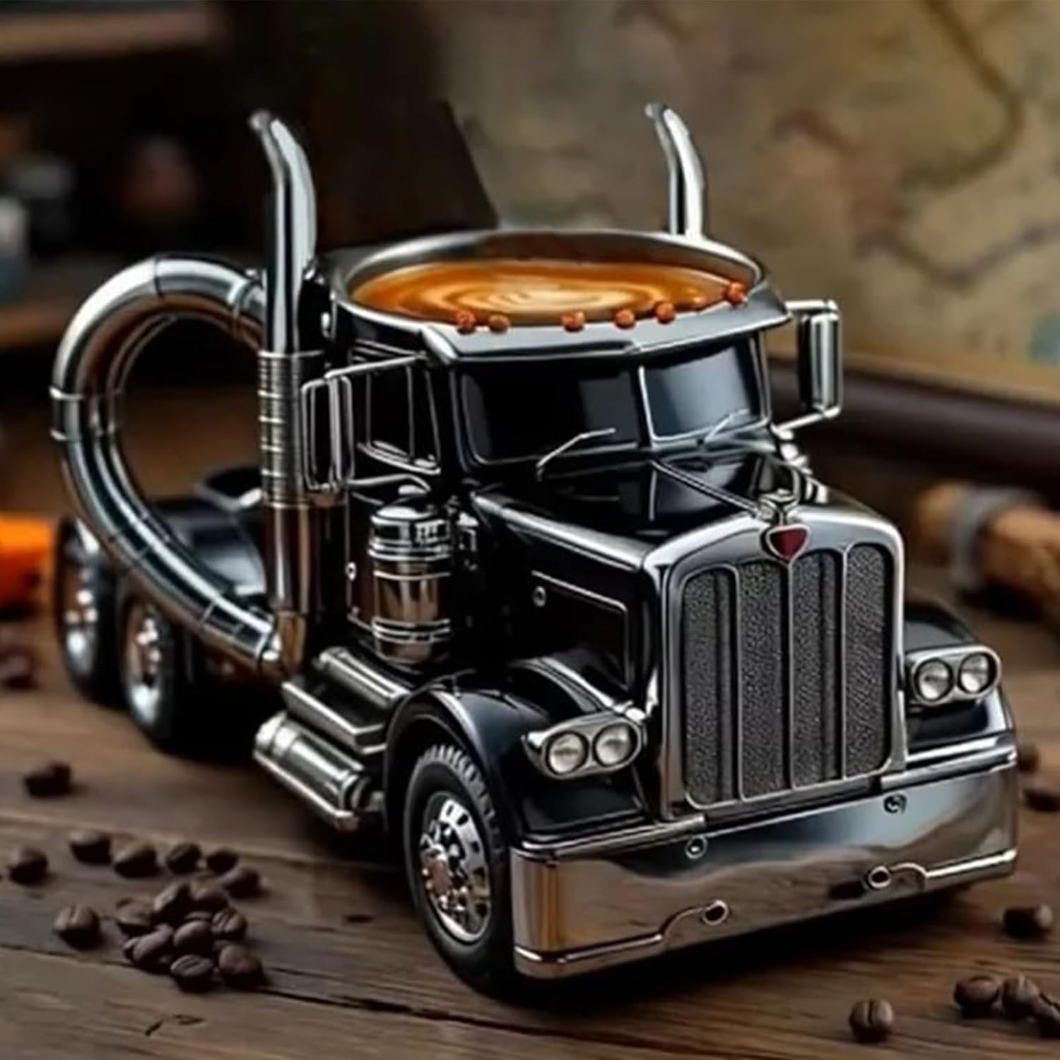 Amazon.com: Handcrafted Truck Coffee Mug,8 Ounces Semi-trailer Shaped ...