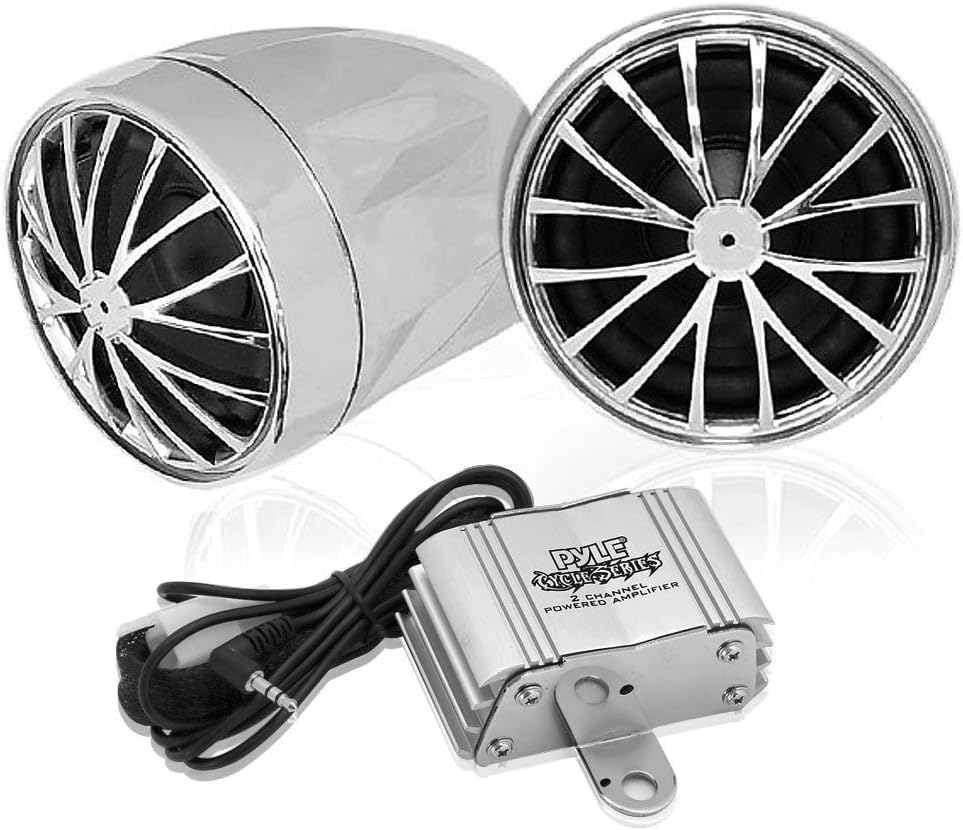 Amazon.com: Pyle 400 Watt Weatherproof Motorcycle Speaker and Amplifier ...