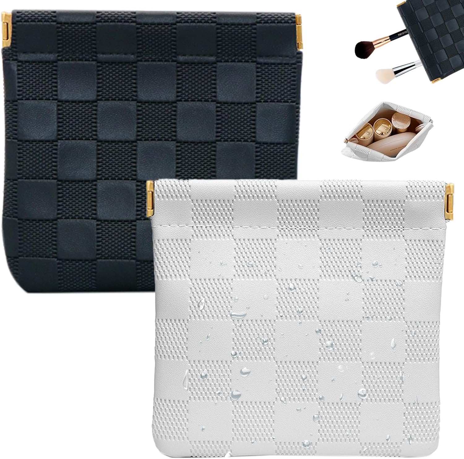 Amazon.com: 2 PCS Small Makeup Bag for Women, Small Pouches for Purse ...