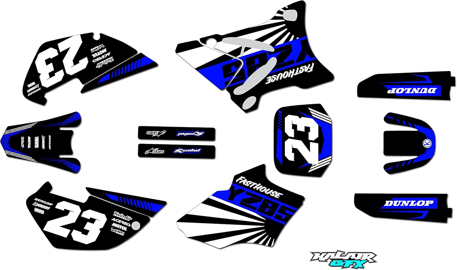 Amazon.com: Kalair GFX Graphics Kit for Yamaha YZ85 (2002-2014) FH ...