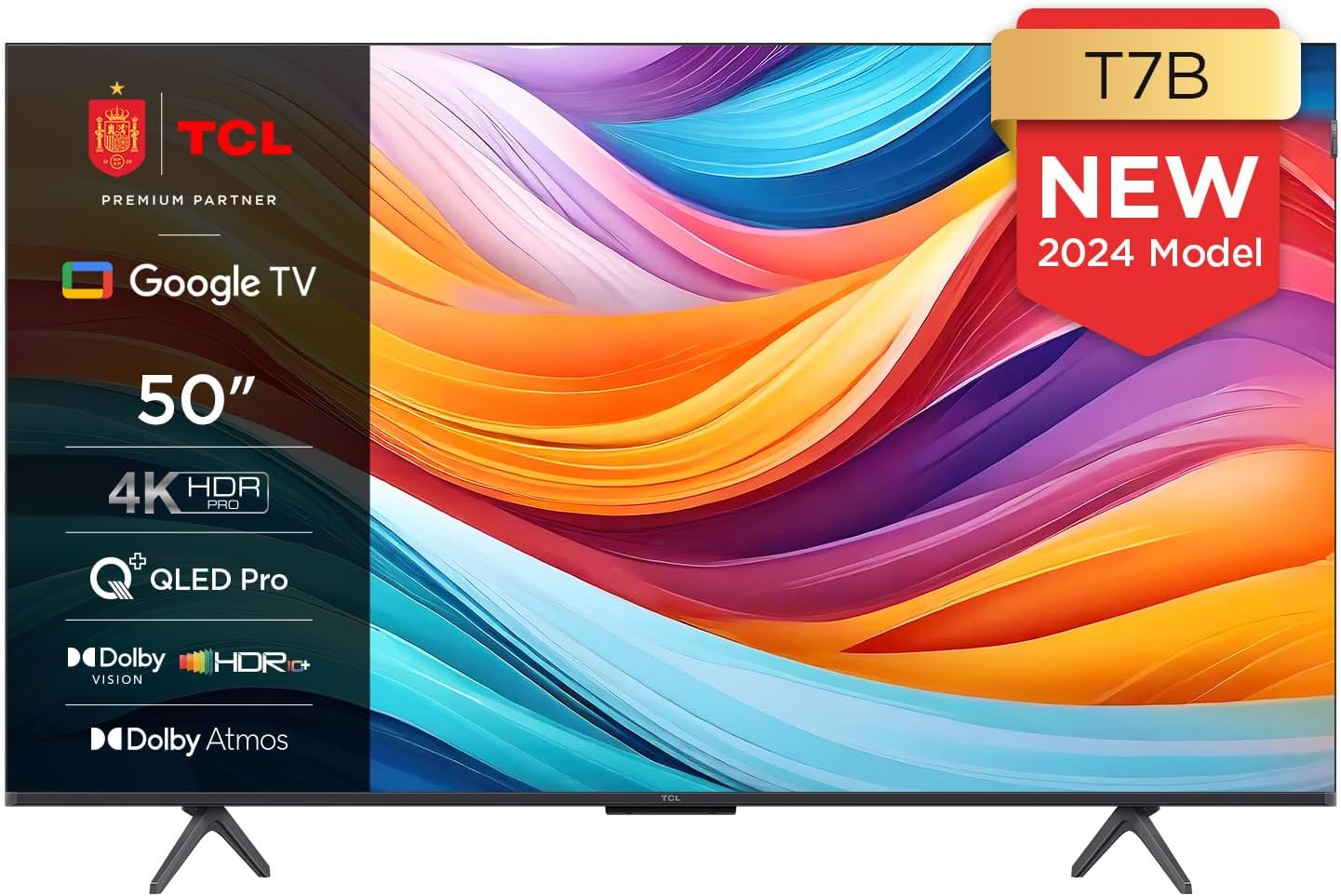 TCL 50T7B Televisor QLED Pro de 50", 4K Ultra HD, HDR Pro, Smart TV ...