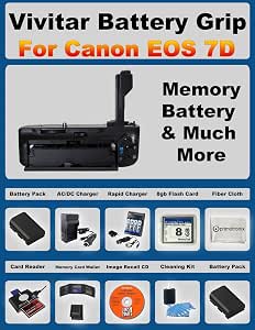Amazon.com : Vivitar VIV-PG-7D Deluxe Power Grip fits Canon EOS 7D ...