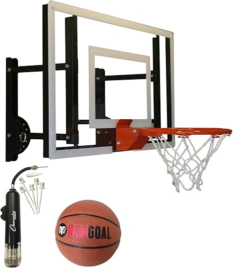 Amazon.com: RAMgoal 24" Wall-Mounted Adjustable Mini Hoop | Shatter ...