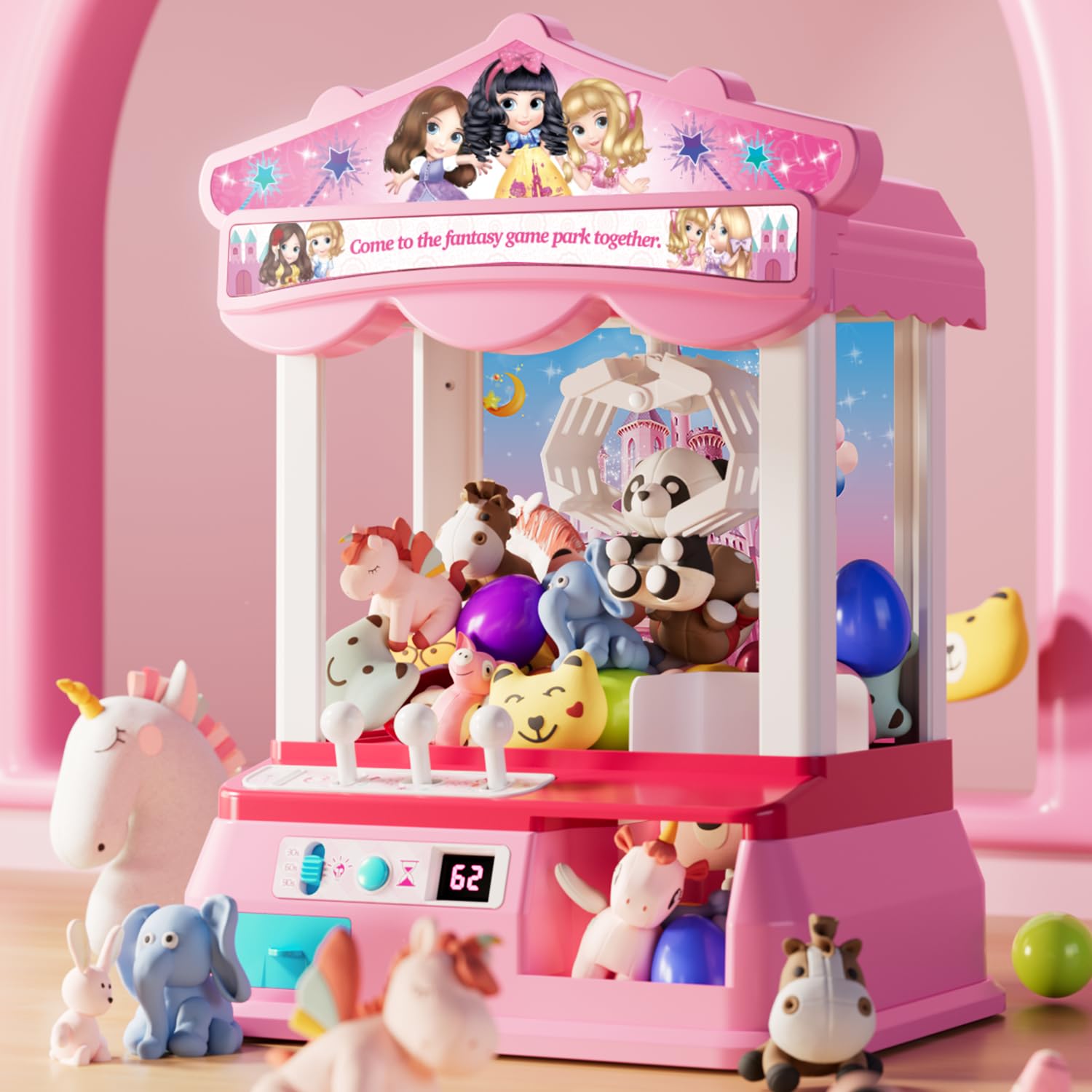 Buy Large Claw Machine for Kids, Princess Toys Claw Machine for Kids, 3 ...