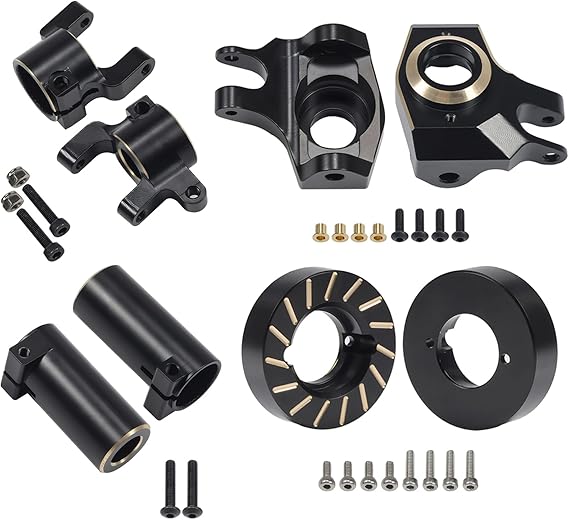 Amazon.com: SCX10 II Brass Weights 4 in 1 333g C-Hubs Steering Knuckles ...