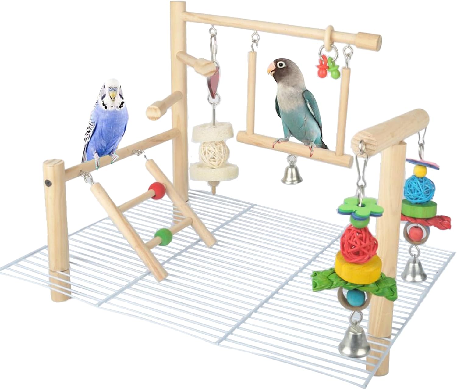 Amazon.com : Small Bird Playground for Top of Cage Tree Bird Stands for ...