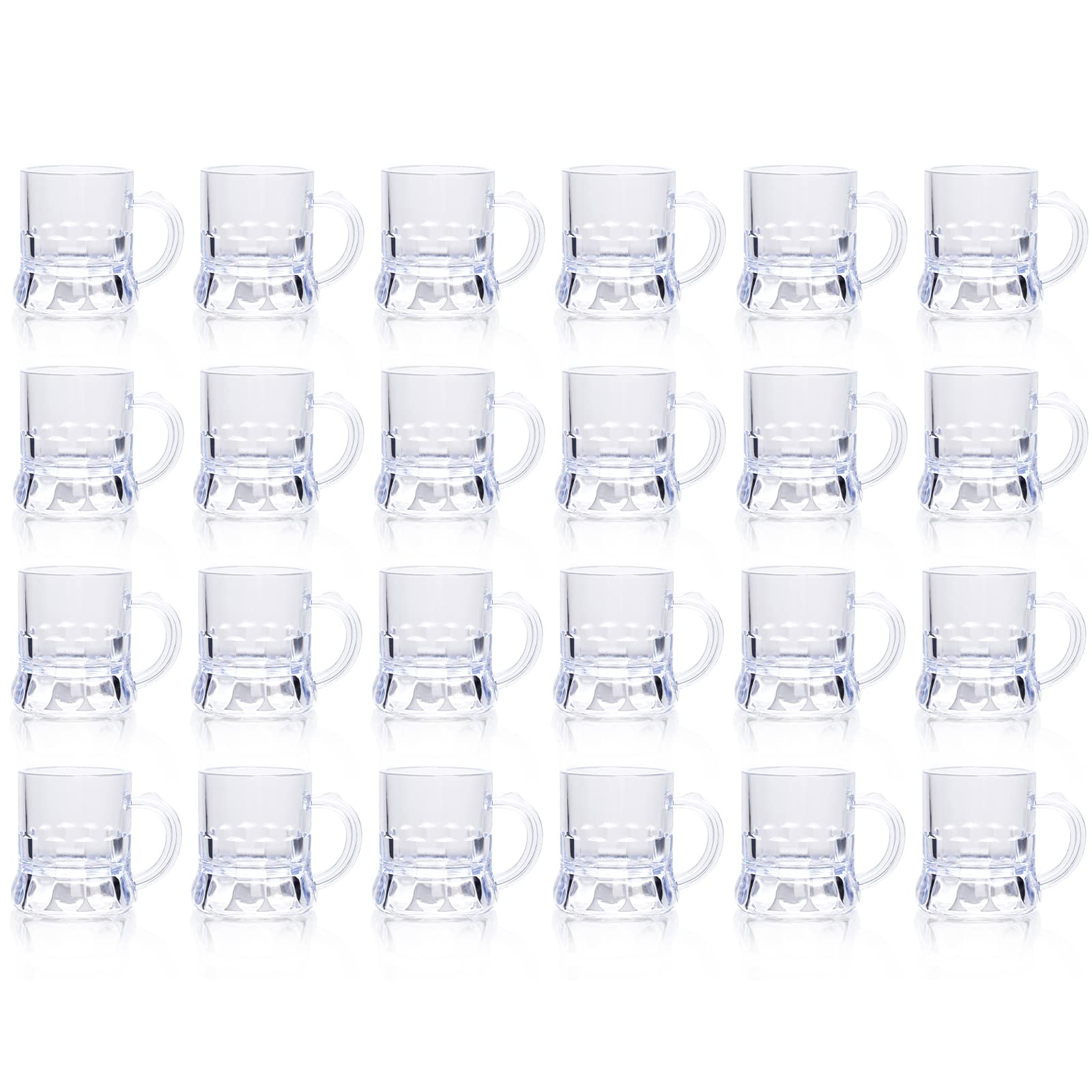 ZZYFGH Mini Beer Mugs, 1 Oz Clear Plastic Shot Glasses Beer Mug with ...