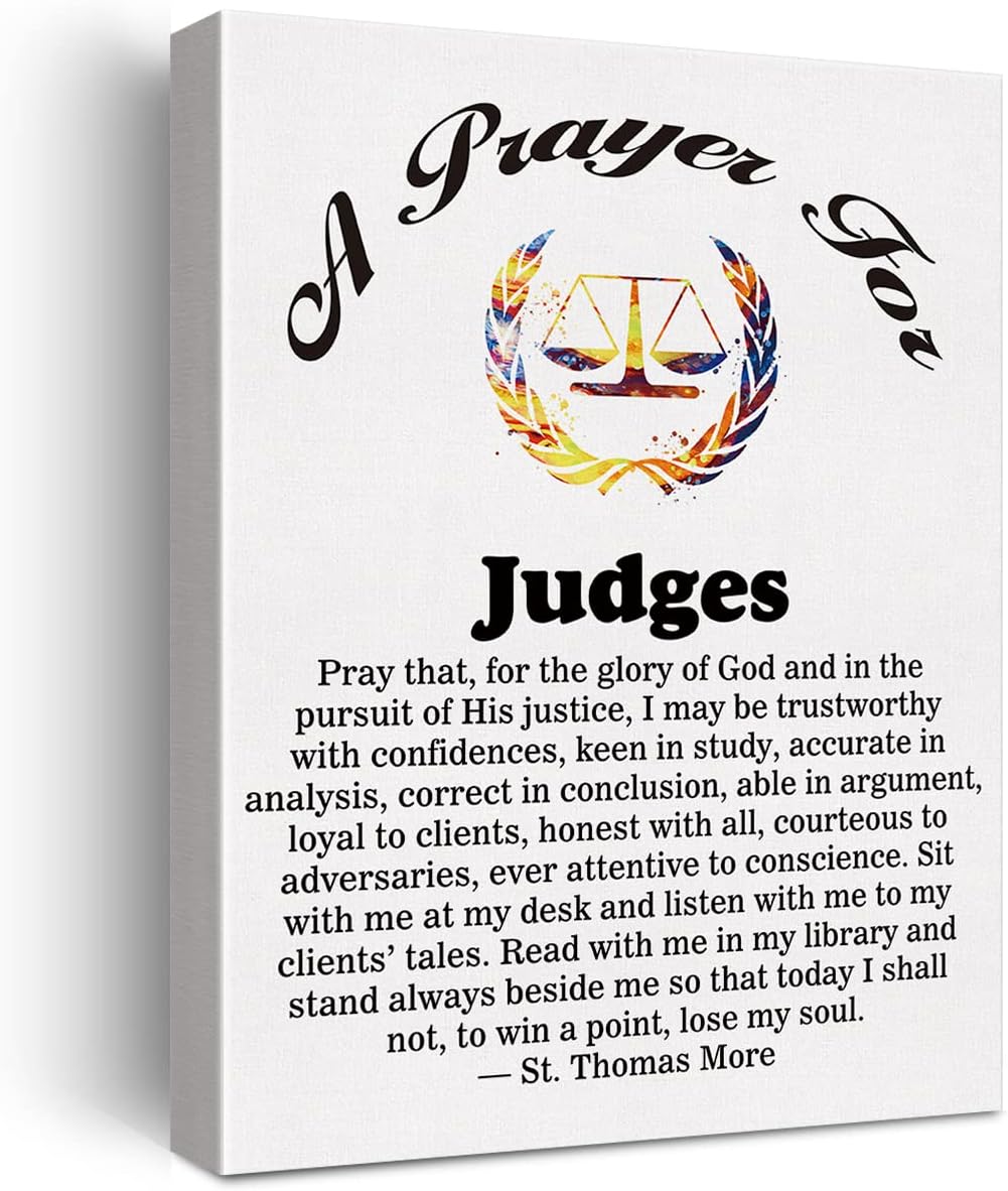 Amazon.com: LEXSIVO a Judge's Prayer Canvas Home Wall Art Decor Judge ...