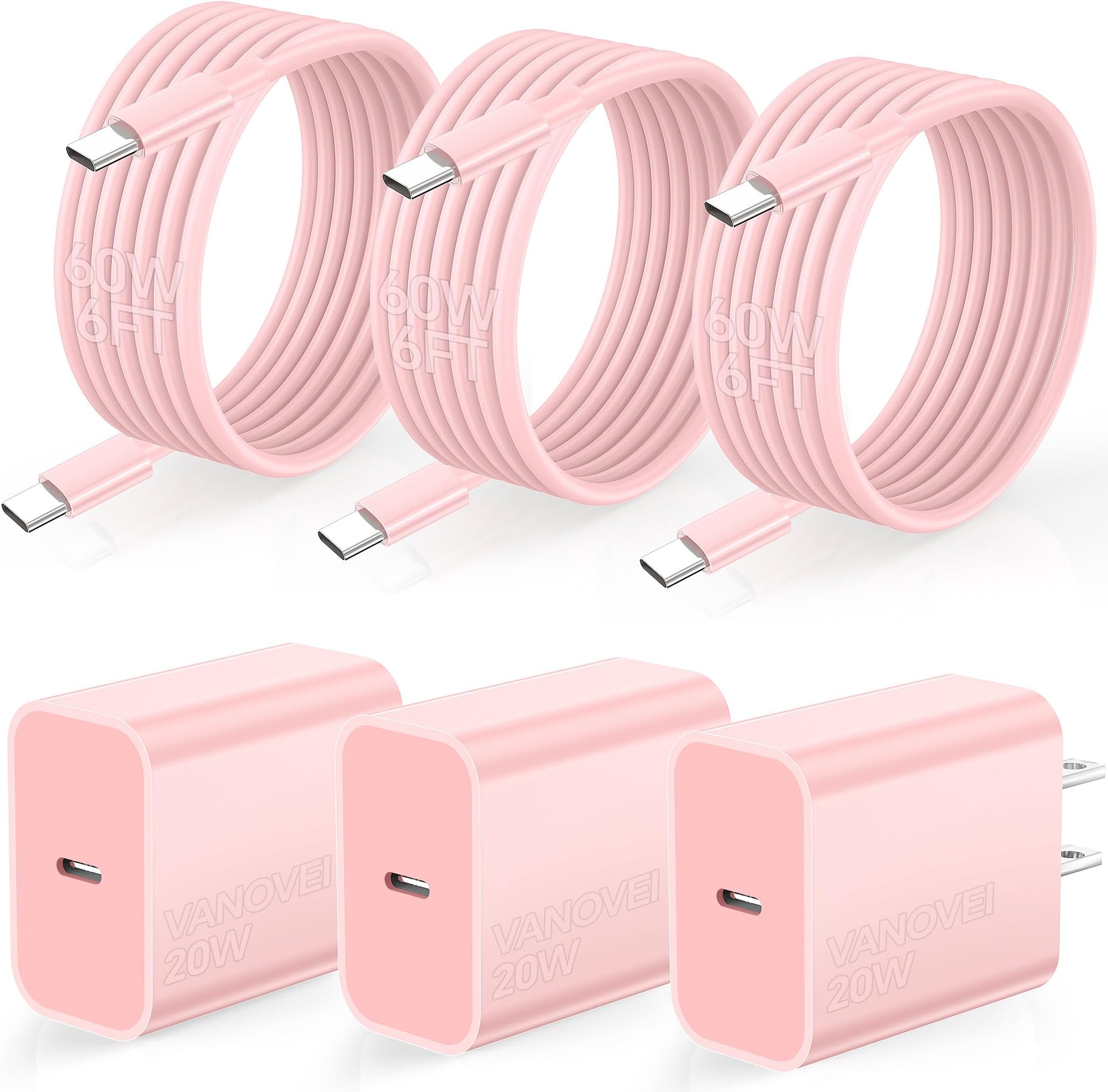 Amazon.com: USB C Charger Type C 20W Fast Speed Wall Adapter, 2 Pack ...