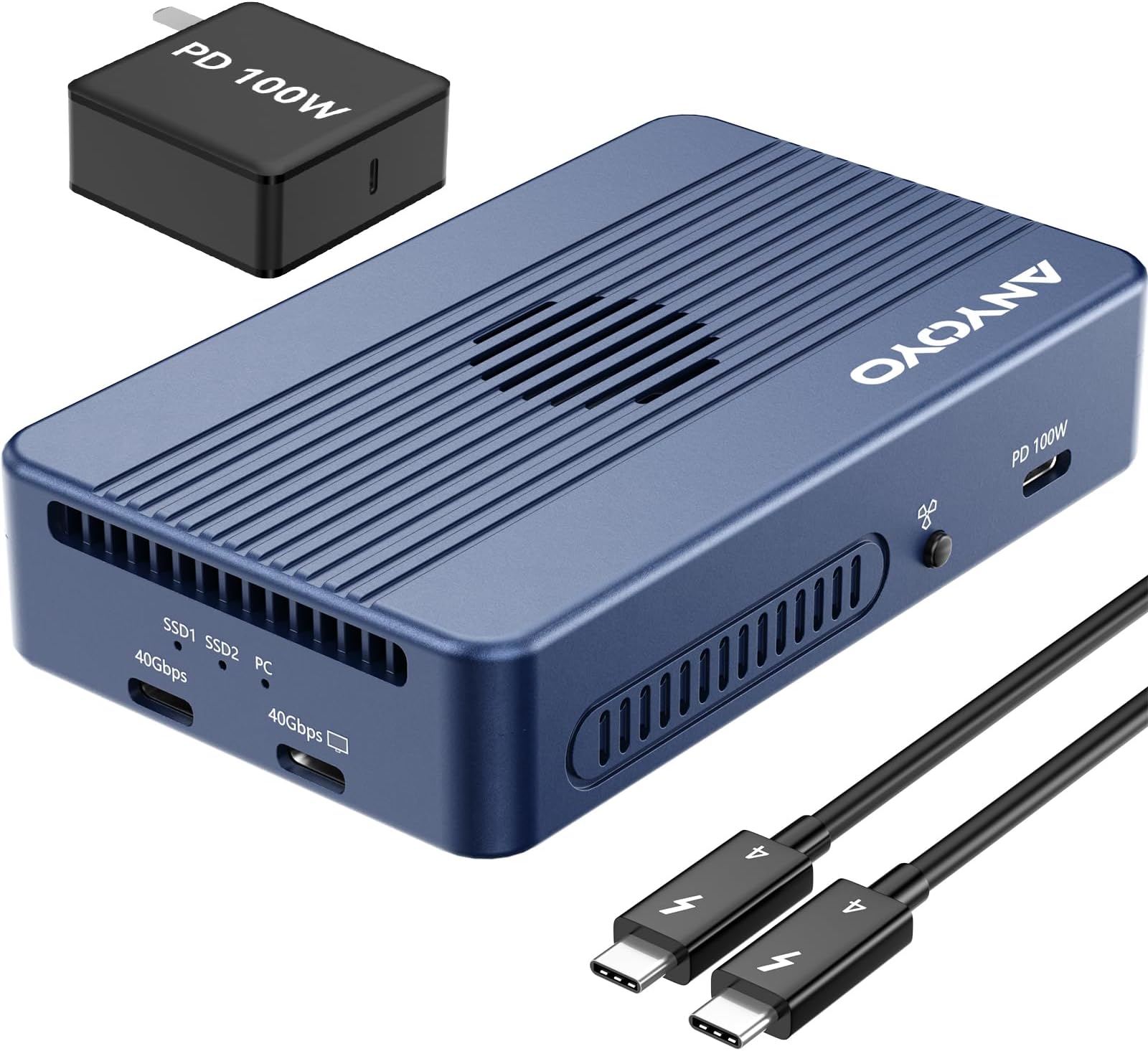 SHARGE Box SSD M.2 NVMe con Sistema di Raffreddamento Attivo, USB C 3.2 ...