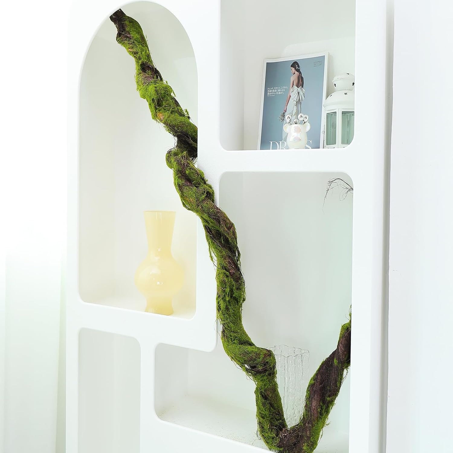 Amazon.com: Fosolasi 190cm/74.8inch Flax Silk Big Bendable Artificial ...