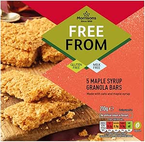 Morrisons Free From 5 Maple Syrup Granola Bars, 210 g : Amazon.co.uk ...