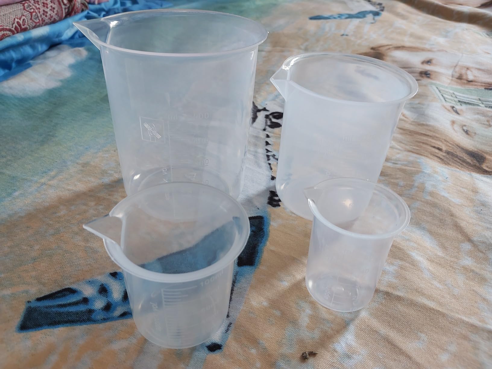 Widely Pure Plastic Science Beakers set 500ml, 250ml, 100ml, 50ml ...