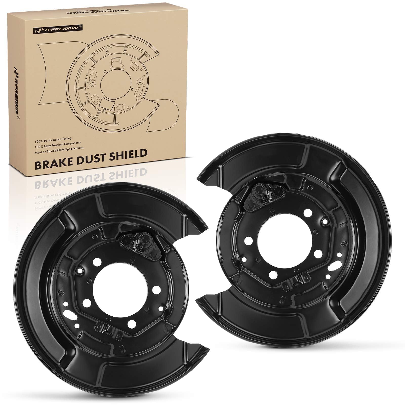 Amazon.com: A-Premium Rear Driver and Passenger Side Brake Dust Shield ...