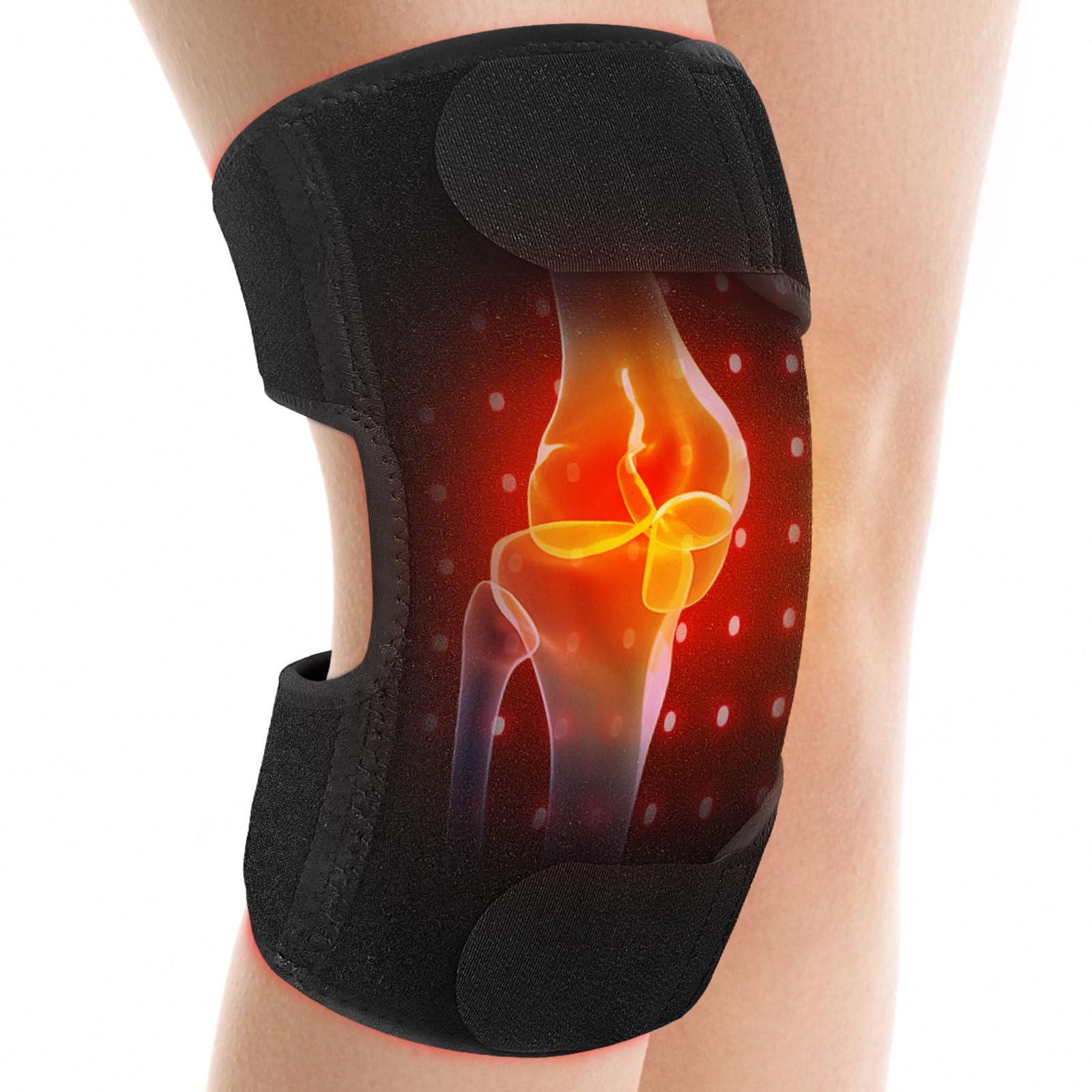 Red Light Lamp Belt for Knee, 80 LEDs Red Light Knee Brace 660nm Red ...