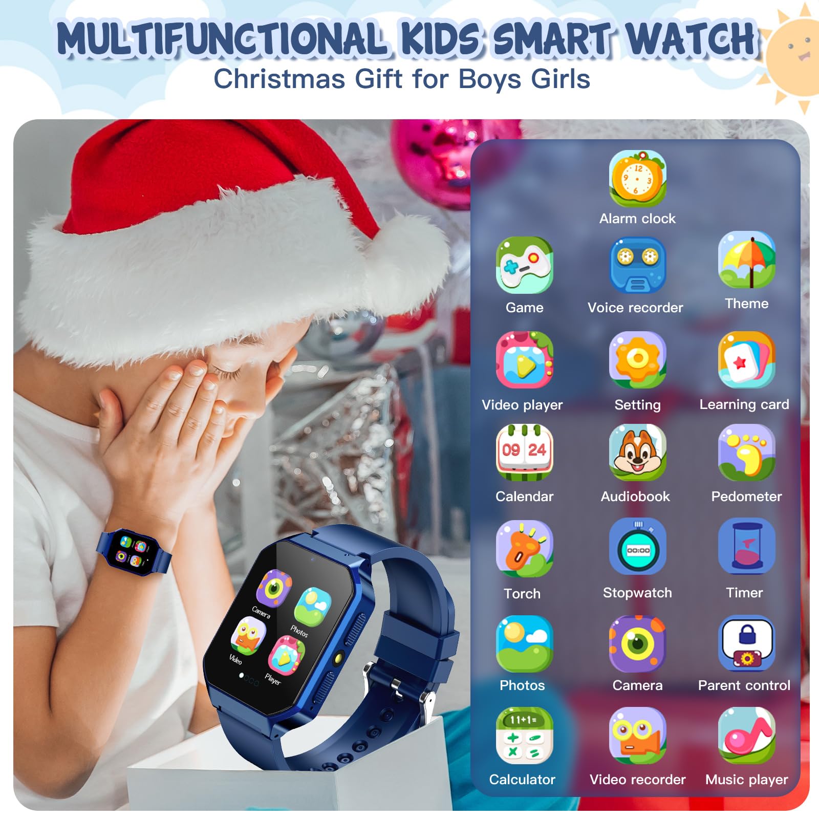 Snapklik.com : DERUI Smart Watch For Kids 3-12 Years Boys Girls, 26 ...