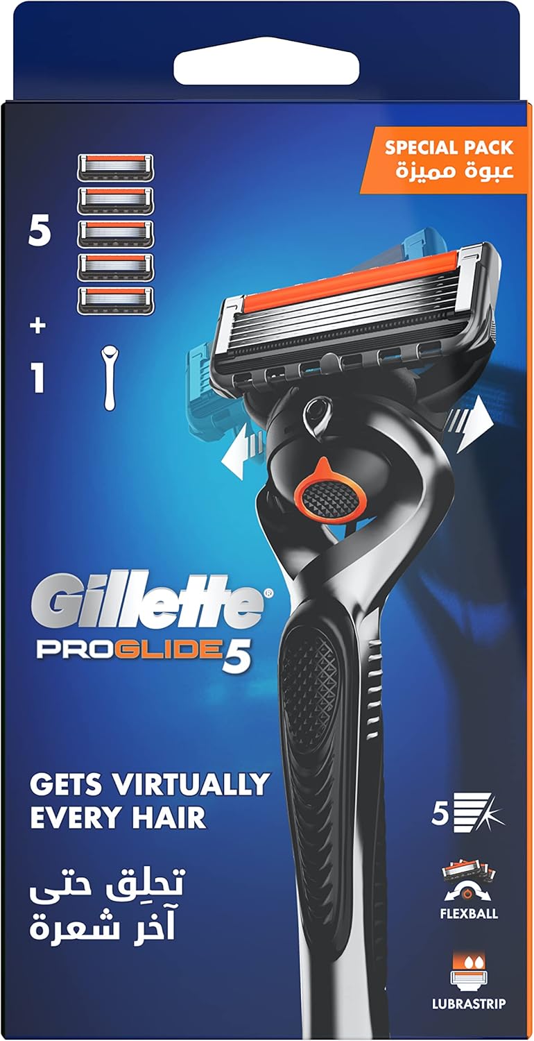 Gillette Proglide5 Handle + 5 Blades : Amazon.ae: Health