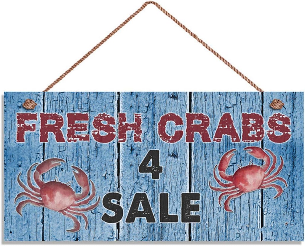 Amazon.com: INNAPER Crab Sign, Fresh Crabs 4 Sale, Weathered Beach Wood ...