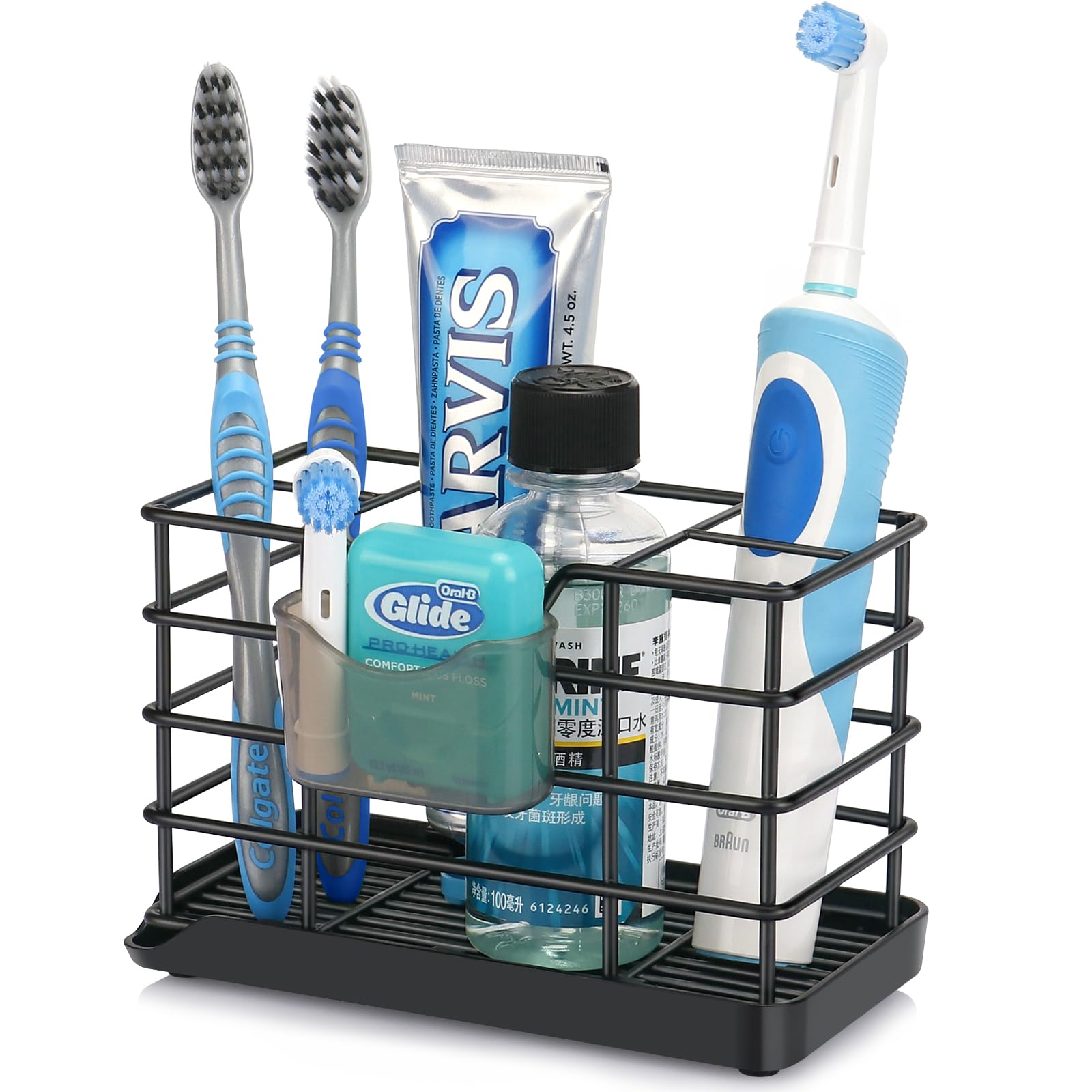 Amazon.com: Toothbrush Holders for Bathrooms, Stainless Steel Bathroom ...