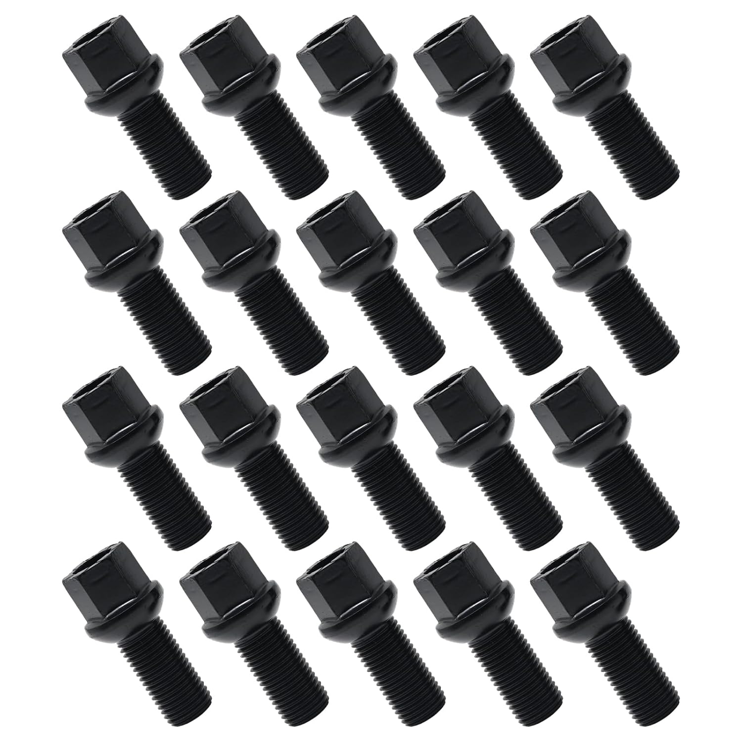 Vkinman 20 Pcs M14x1.5 28mm Shank Wheel Lug Bolts Lug Studs Compatible ...
