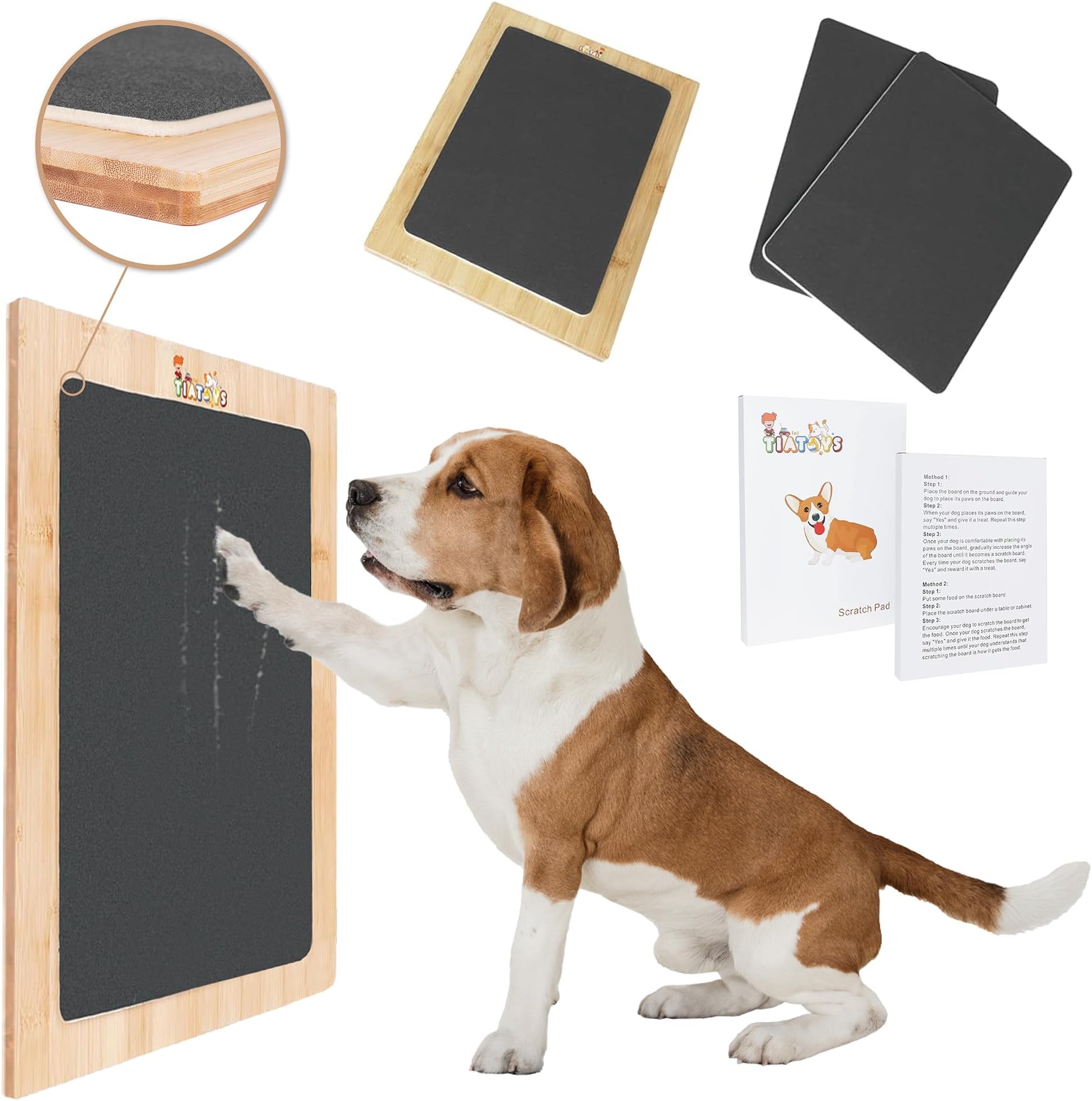 Amazon.com: PEJOYT Dog Nail Scratch Board - M-Shaped Dog Scratch Pad ...