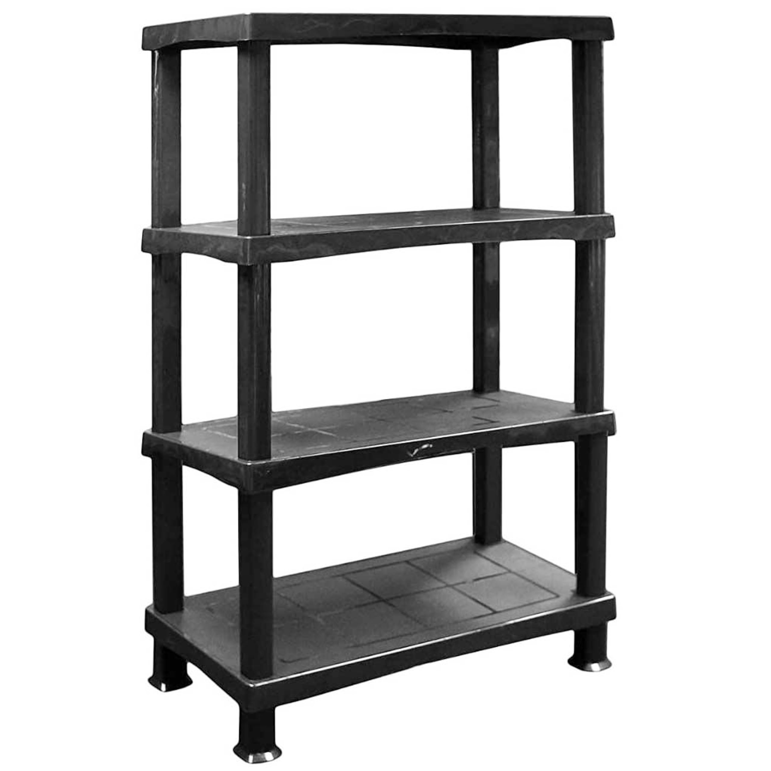 SIDSONS 4 Tier Plastic Shelving Unit Storage Racking Shelves For Home ...