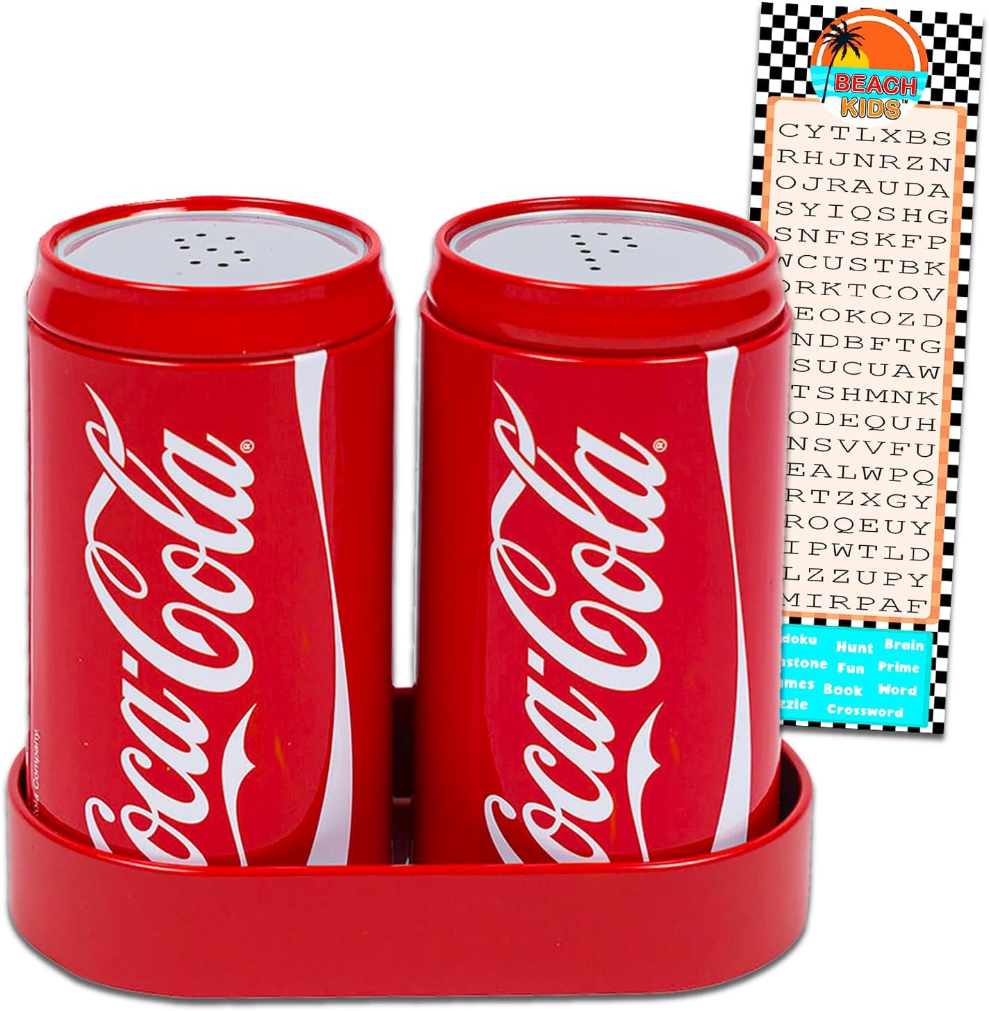 Amazon.com: TableCraft Coca-Cola Salt and Pepper Shaker Set with Chrome ...