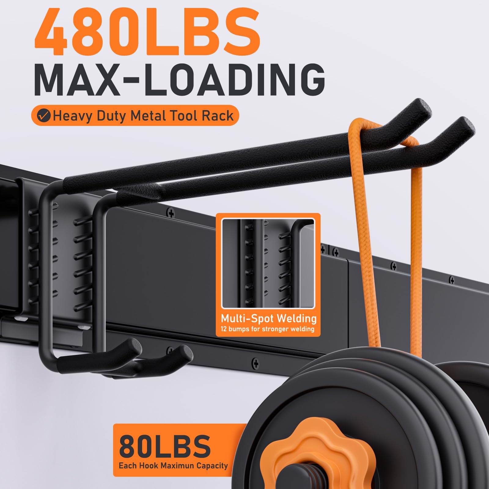 Snapklik.com : INCLY Garage Tool Organizer Wall Mount, 48 Inch Garden ...