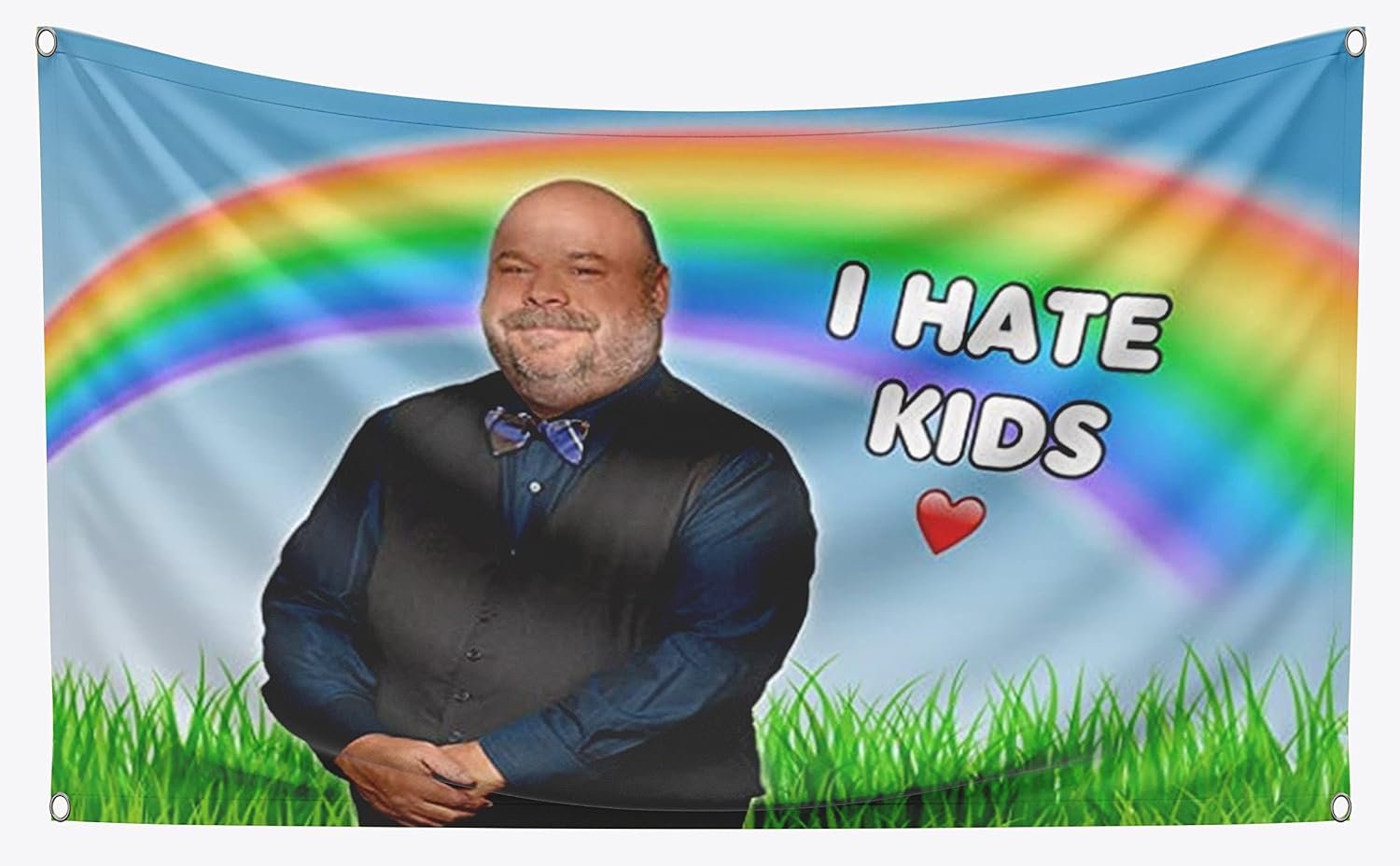 Amazon.com : Nacilerto I Hate Kids Flag 2x3FT Funny Meme Flag Banner ...