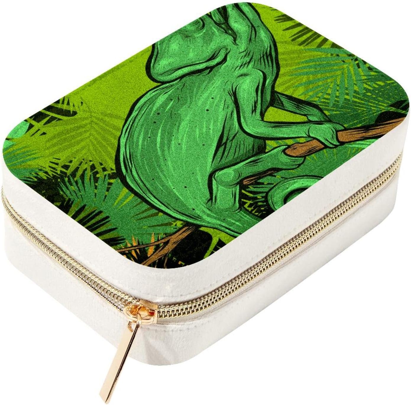Amazon.com: Chameleon Tropical Branch Leaves Travel Jewelry Box Small ...