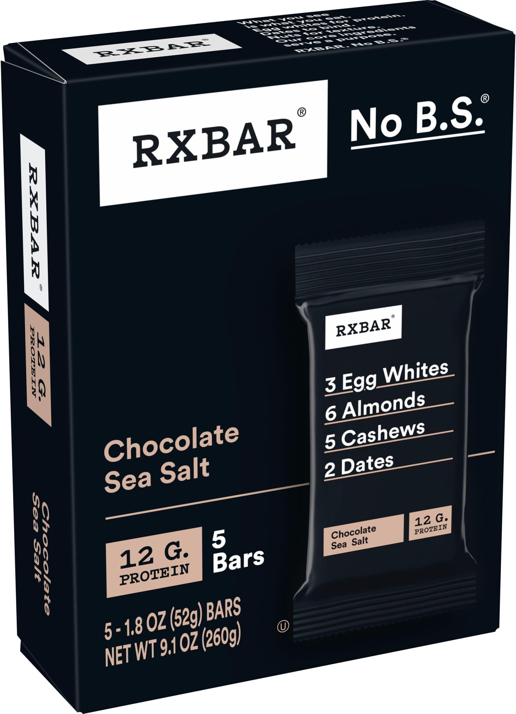 Amazon.com: RXBAR Protein Bars, 12g Protein, Gluten Free Snacks, Peanut ...