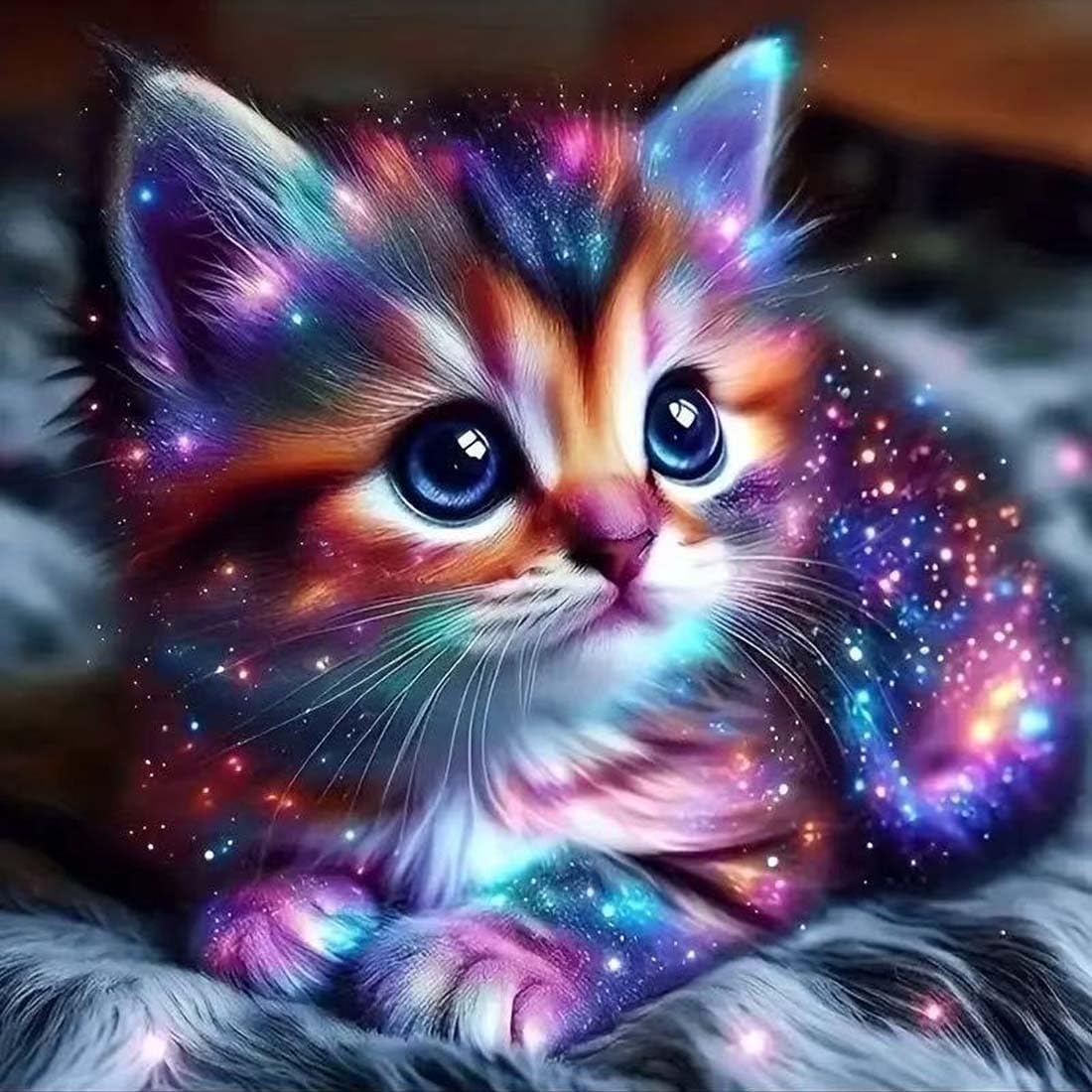 Amazon.com: SHICERNHJ Cat Diamond Art Painting Kits,5D Full Round Drill ...