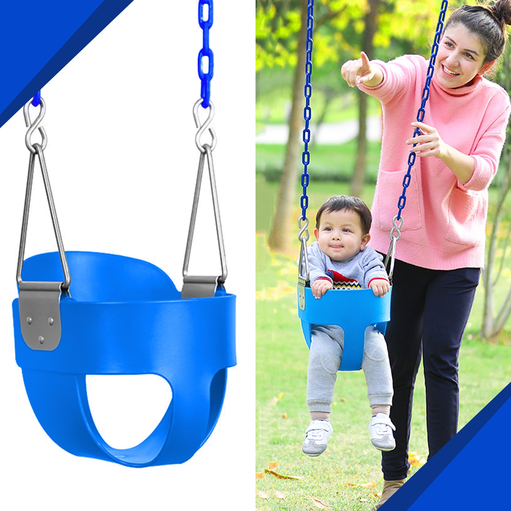 Snapklik.com : Swing Sets For Backyard, Toddler Swing Seat Heavy-Duty ...