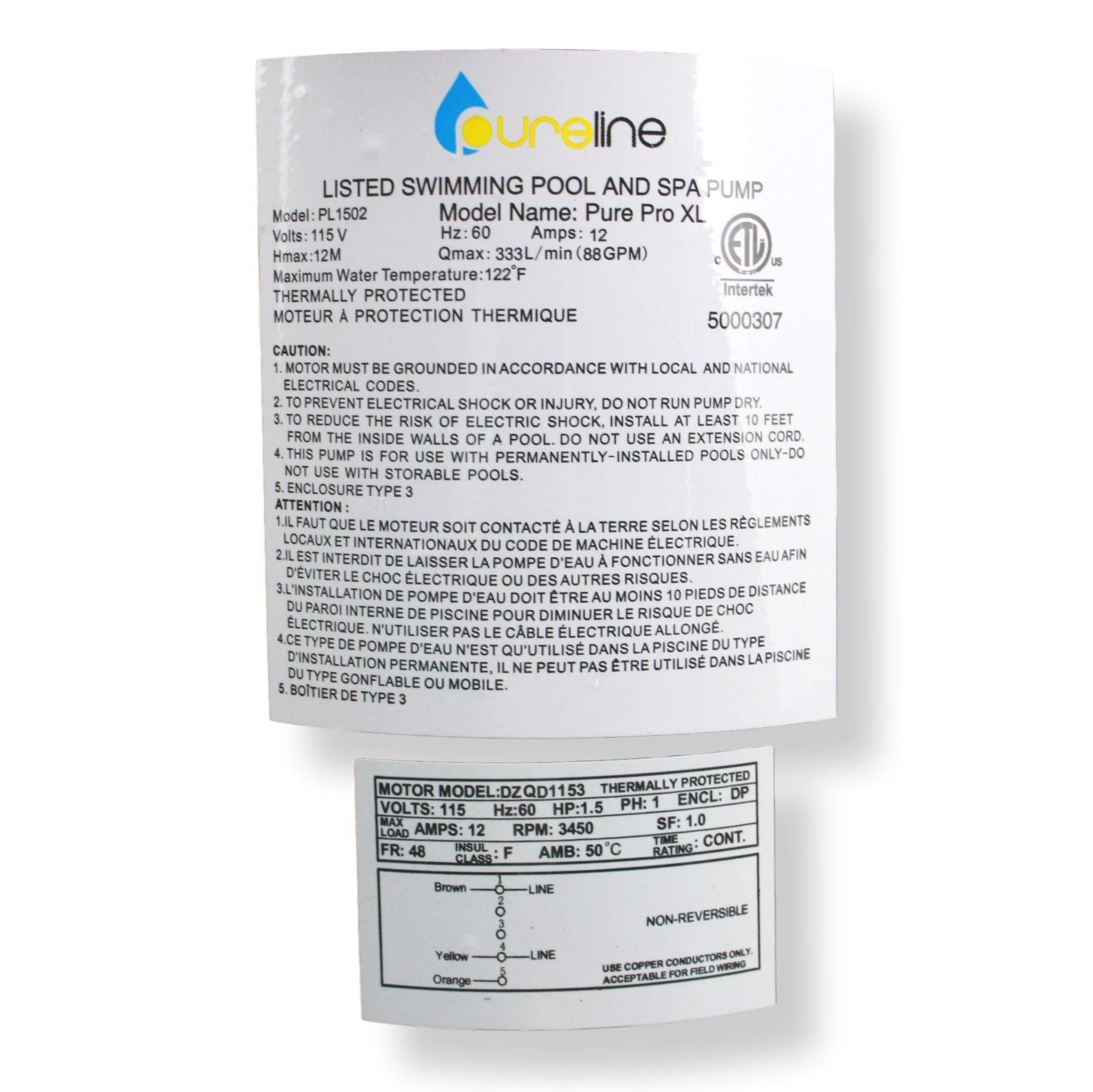 Snapklik.com : Pureline Pure Pro XL Above Ground Pool Pump