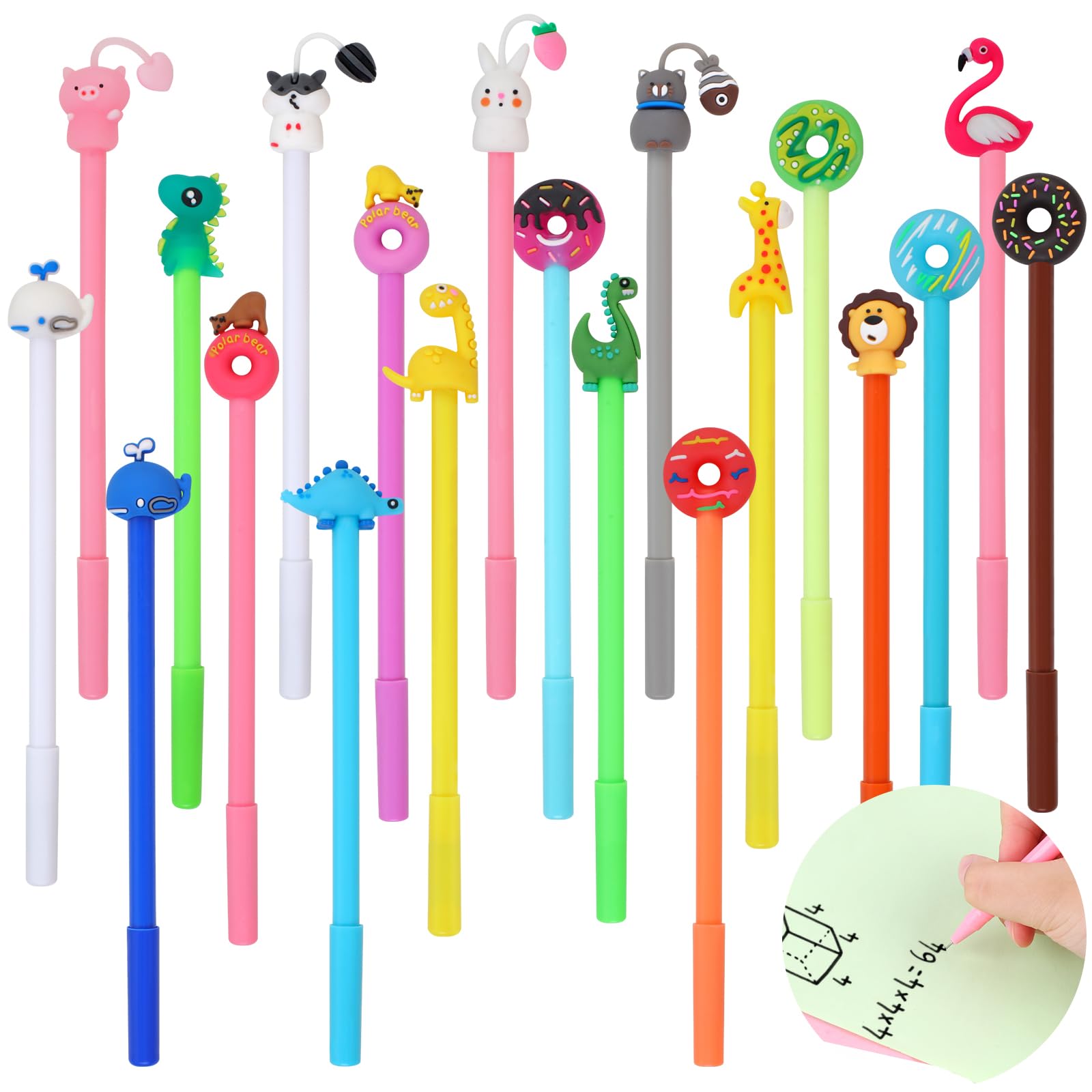 WINKIO 20PCS Cute Gel Pens, Novelty Pens for Kids, Colorful Candy and ...